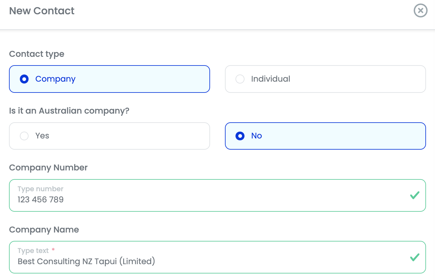 Adding Contacts in the Contacts Database